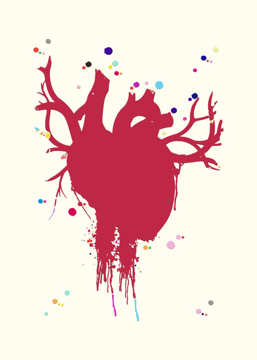 'Heart Art' Poster, picture, metal print, paint by Dutton Jerrell ...