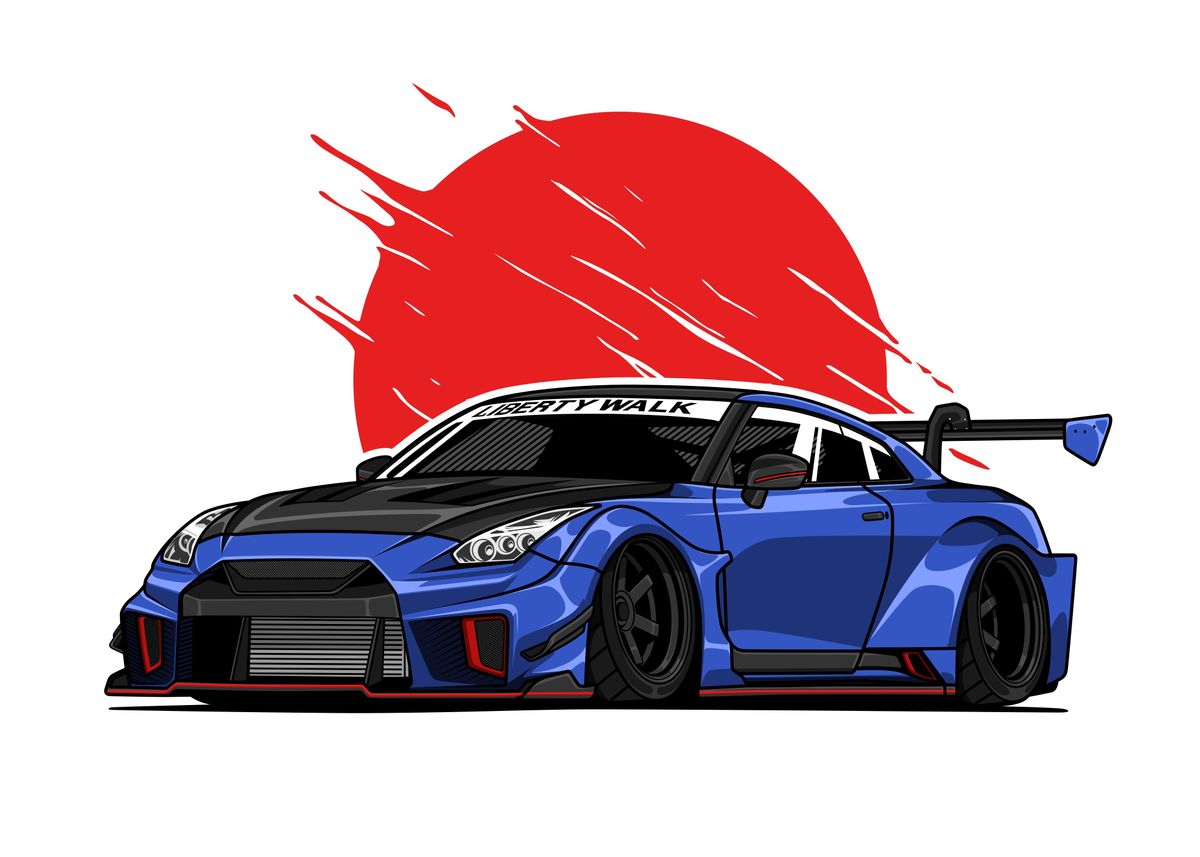 'Nissan GTR R35' Poster by Heru Kurniawan | Displate