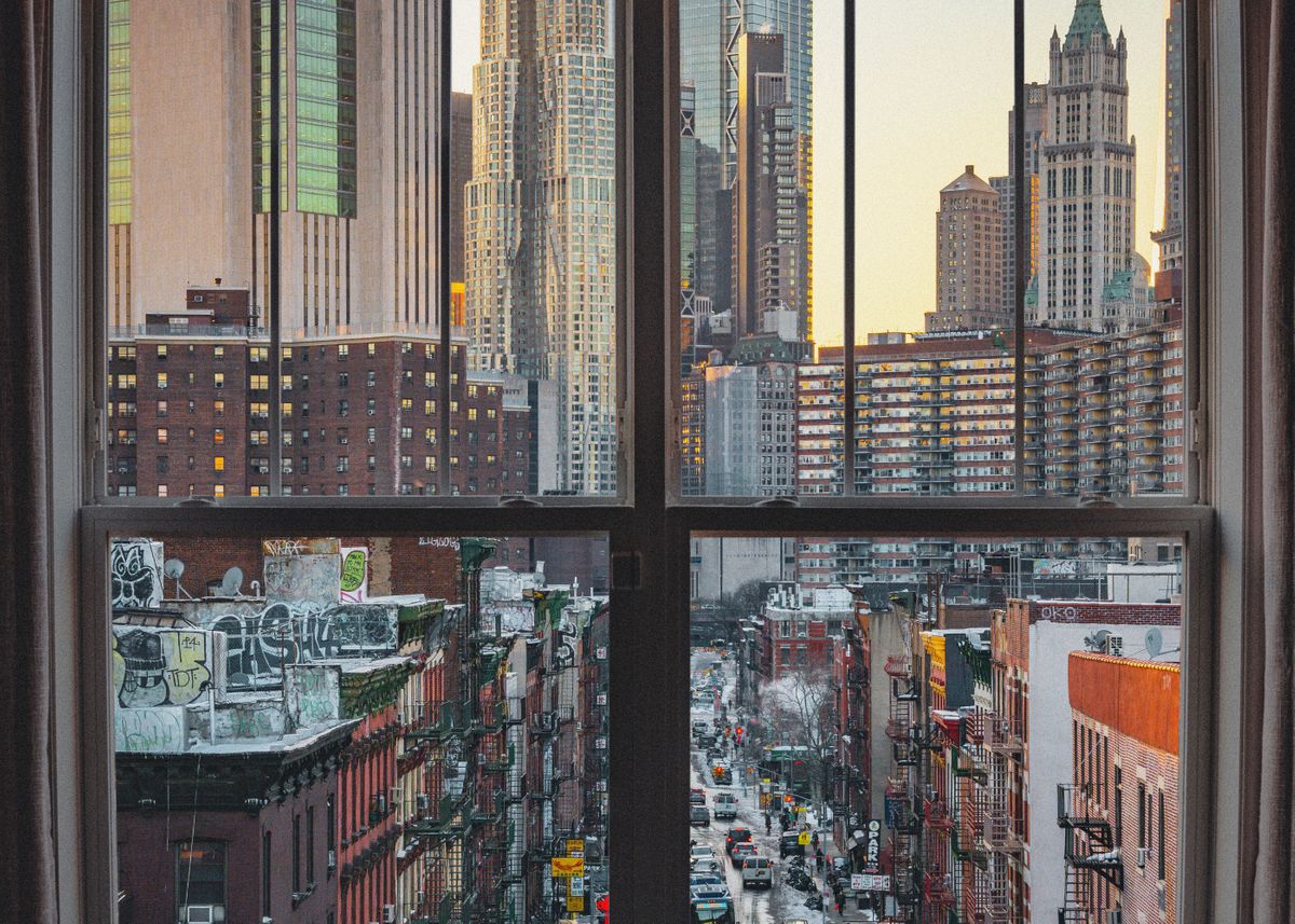 'New York City Window' Poster by anthony Londer | Displate
