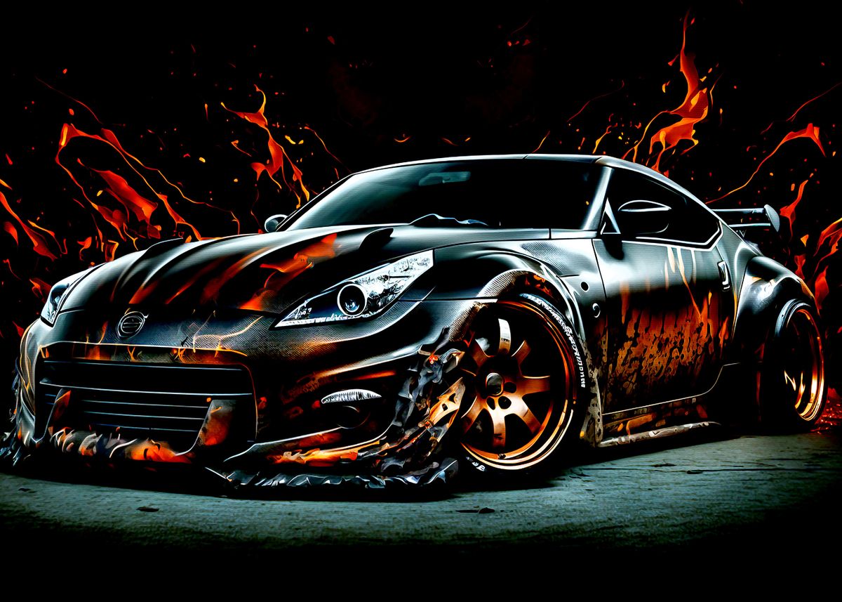 'Fantasy Car' Poster by Hita Ando | Displate