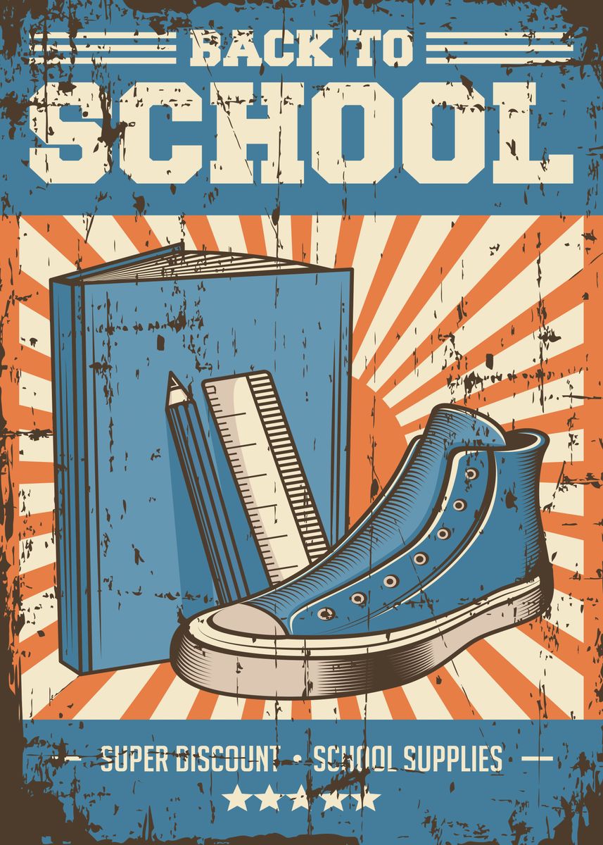 'Back to School' Poster, picture, metal print, paint by Naso | Displate