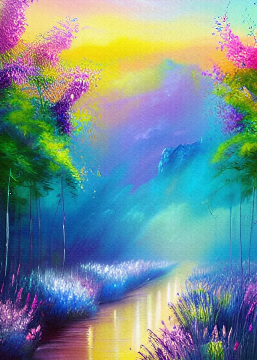 'The Spring Wonderland' Poster, picture, metal print, paint by MONLart ...