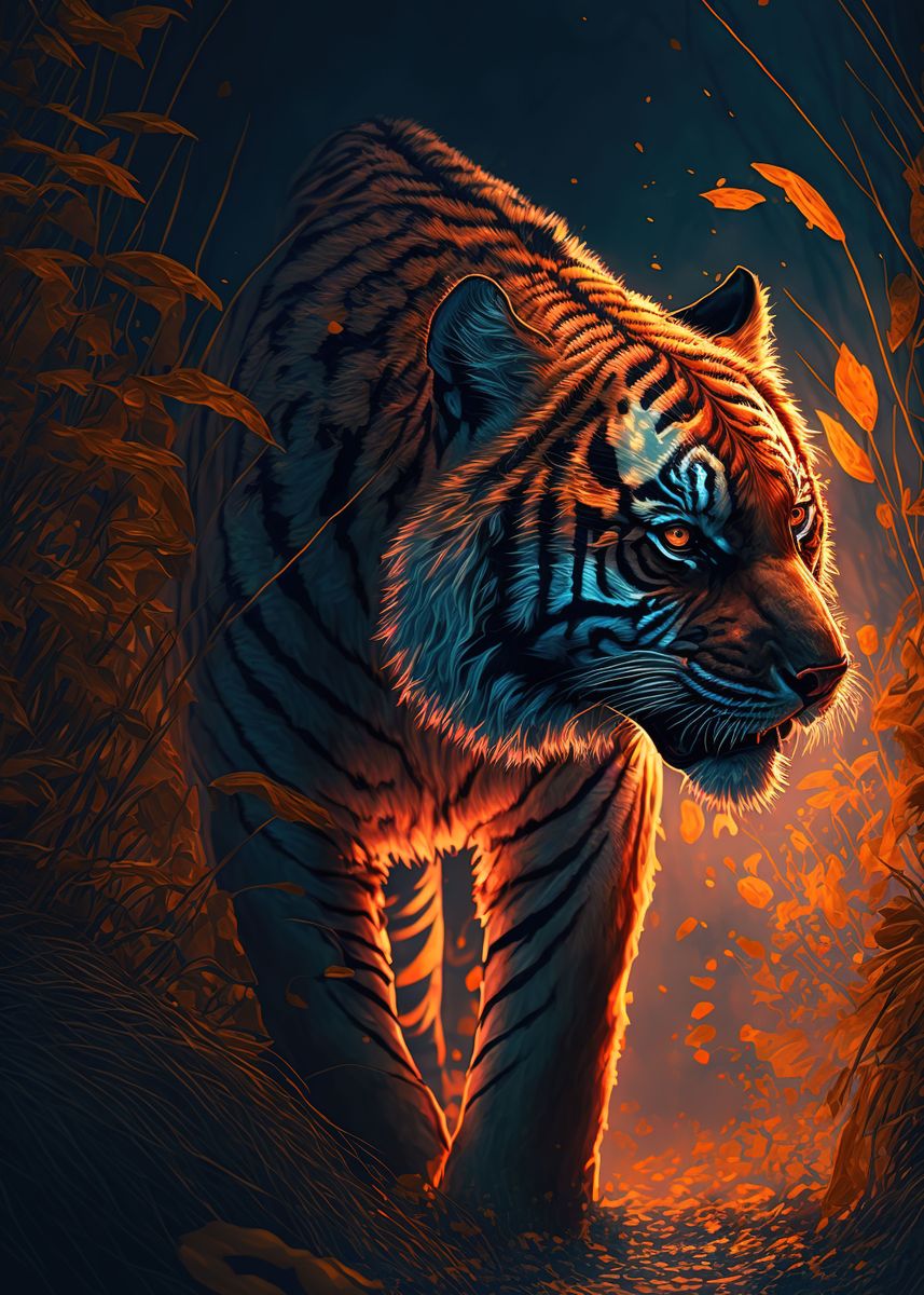 'neon tiger ' Poster by King Kean | Displate