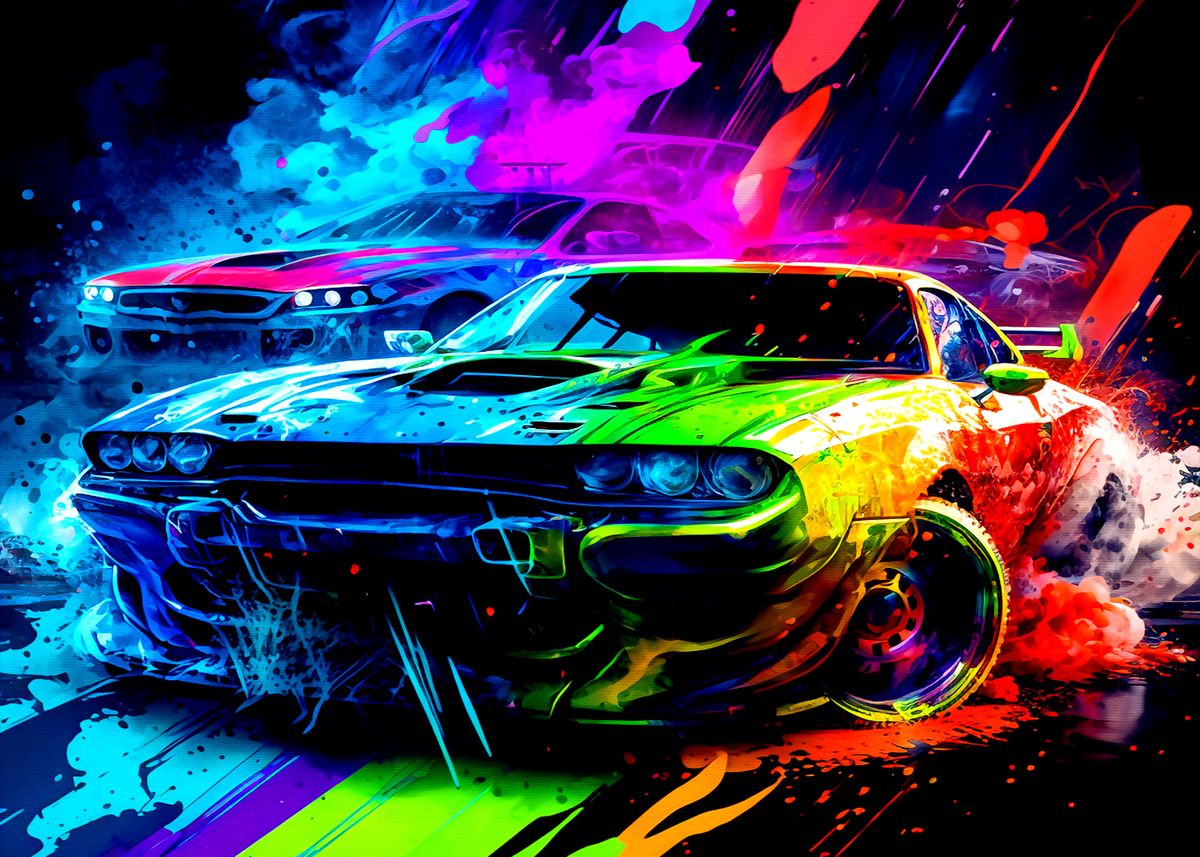 'Fantasy Car' Poster by Hita Ando | Displate