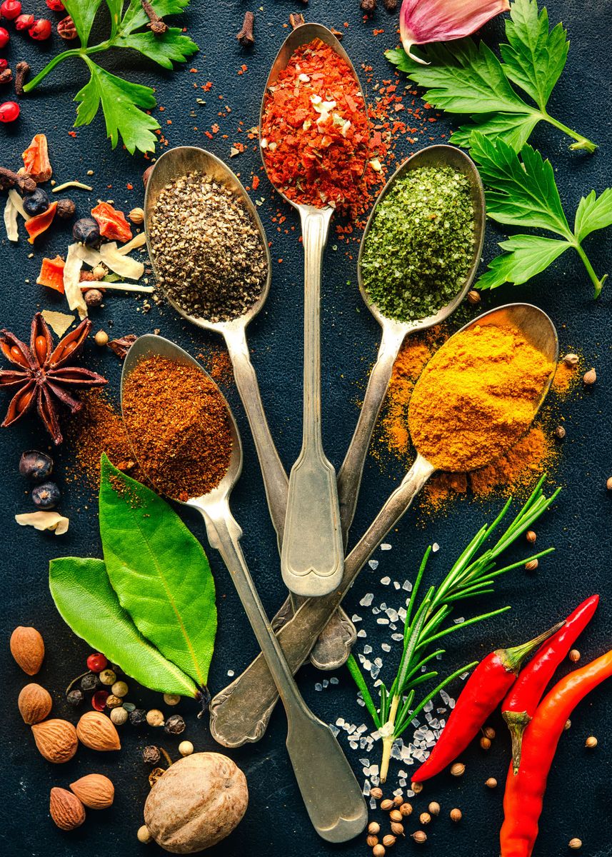 'Herbs and Spices 5' Poster, picture, metal print, paint by Bailey ...
