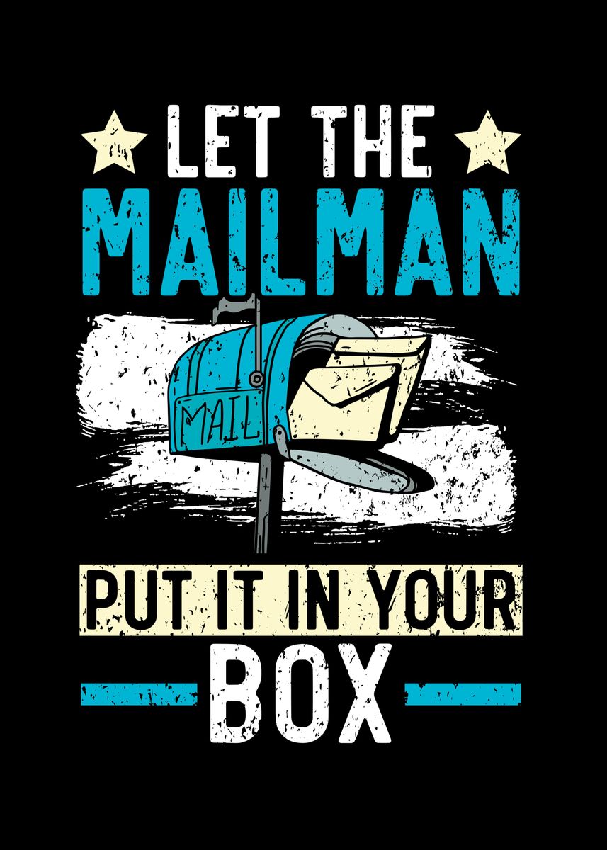 'Postal Worker Mailman' Poster, picture, metal print, paint by NAO ...