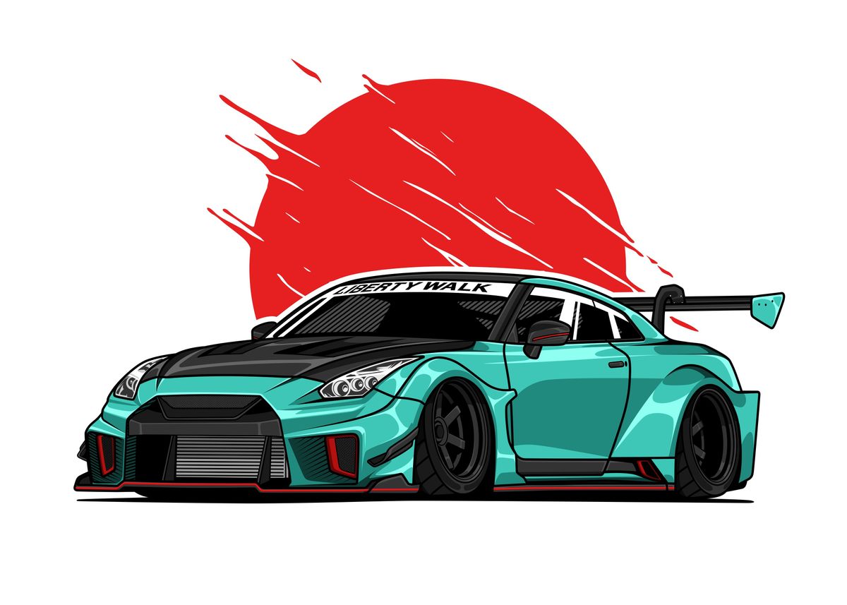 'Nissan GTR R35' Poster by Heru Kurniawan | Displate