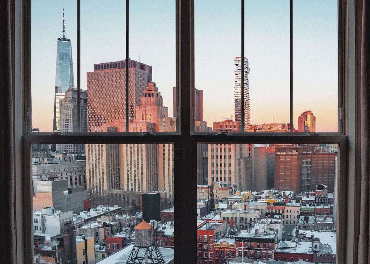 'New York City Window View' Poster by anthony Londer | Displate