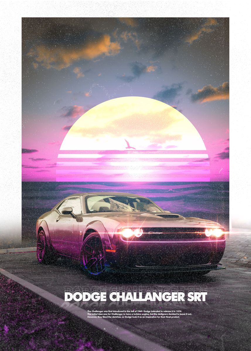 'Dodge Challenger SRT ' Poster, picture, metal print, paint by Aliigal ...
