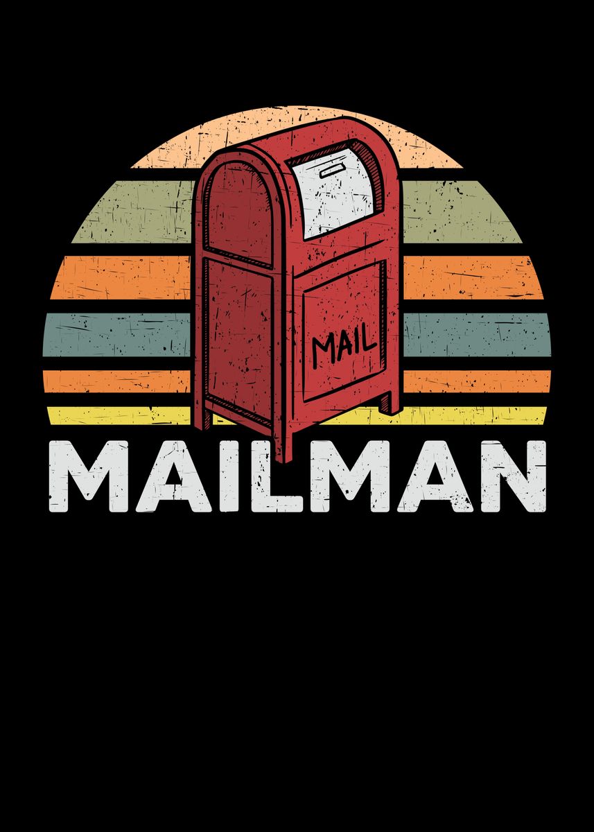 'Postal Worker Mailman' Poster, picture, metal print, paint by NAO ...