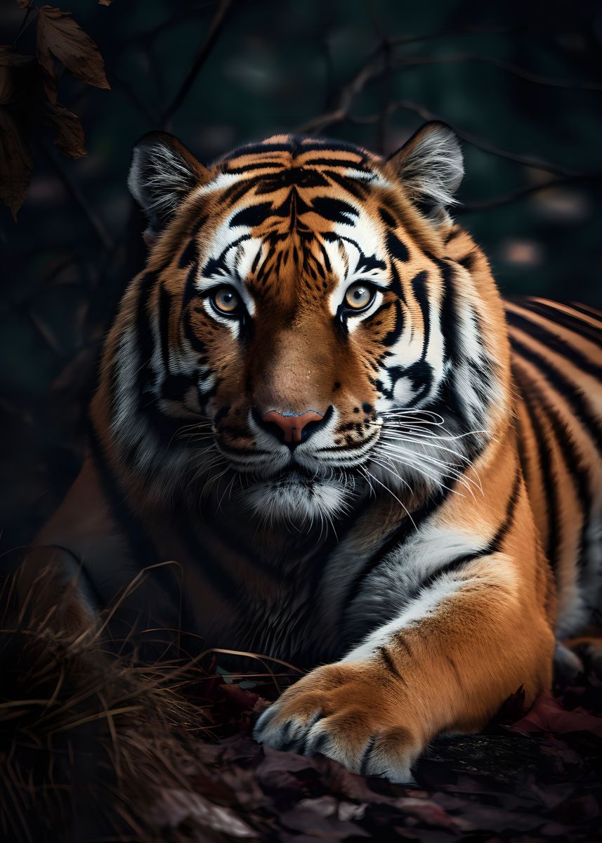 'Striking Tigers Haven' Poster, picture, metal print, paint by Zooscape ...