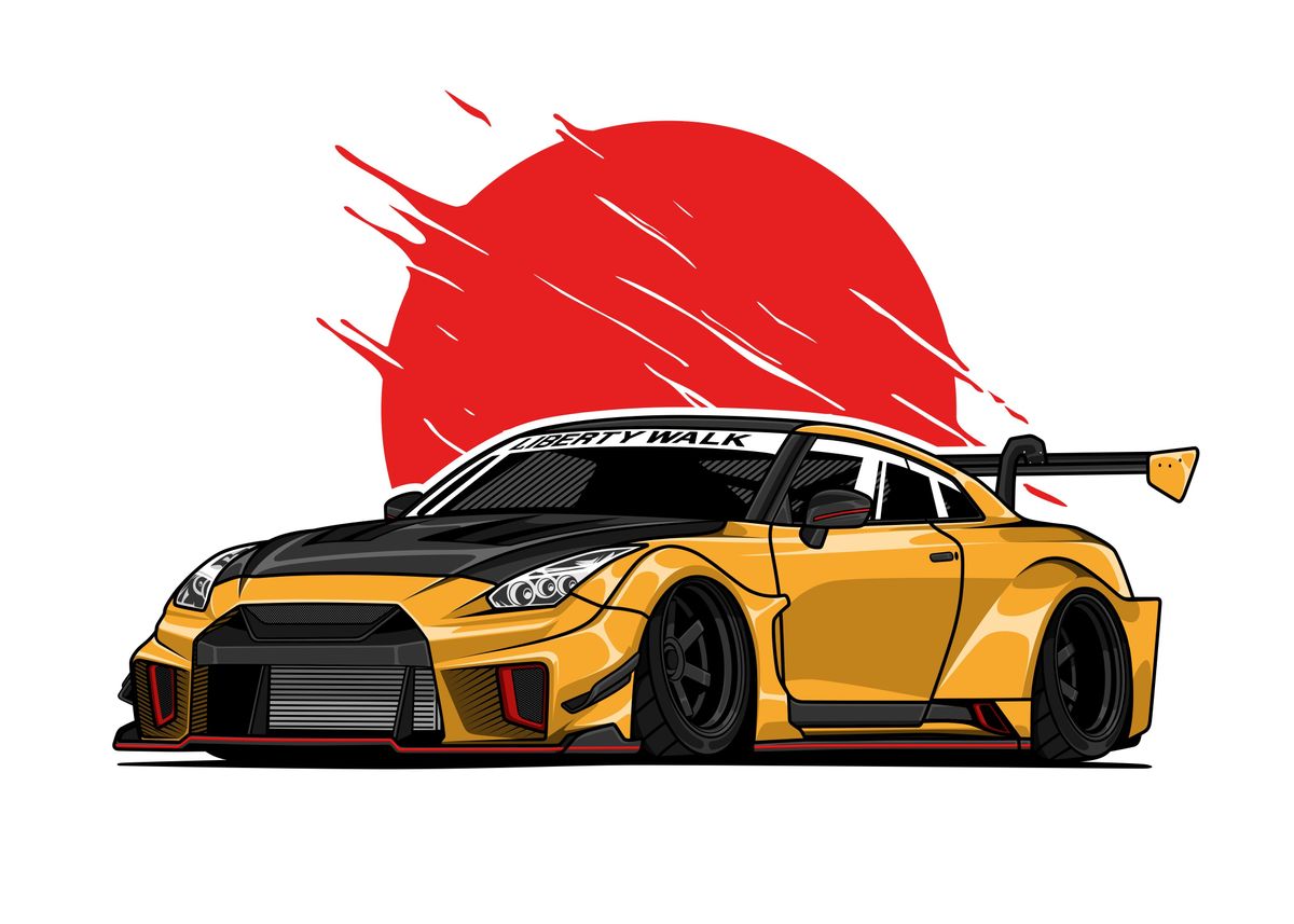 'Nissan GTR R35' Poster by Heru Kurniawan | Displate