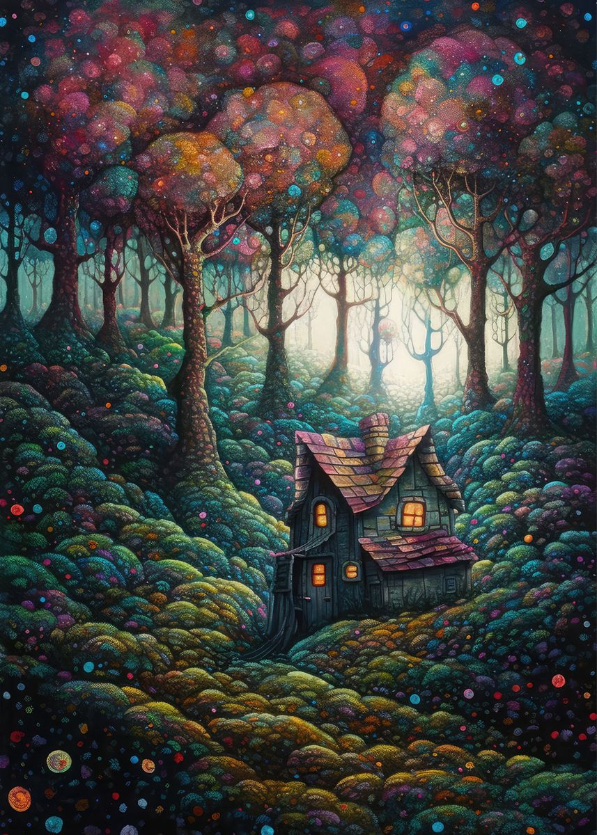 'Magical Infinity Forest' Poster, picture, metal print, paint by Cool ...