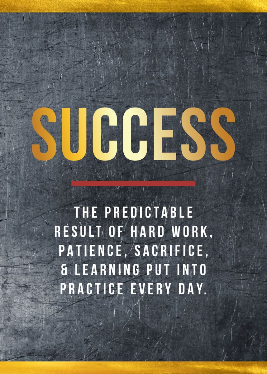 'success' Poster, picture, metal print, paint by Exclusive posters ...