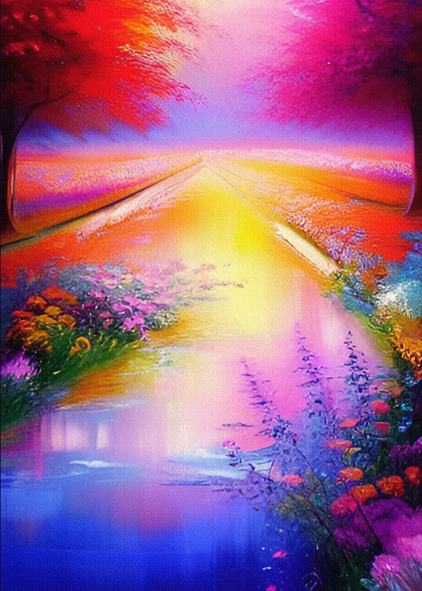 'Magic Violet Spring' Poster, picture, metal print, paint by MONLart ...