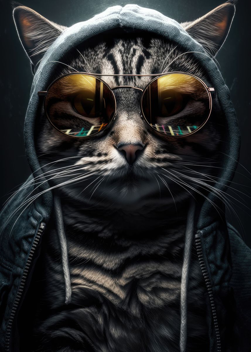 'Cool Cat' Poster, picture, metal print, paint by Michael Mattler ...