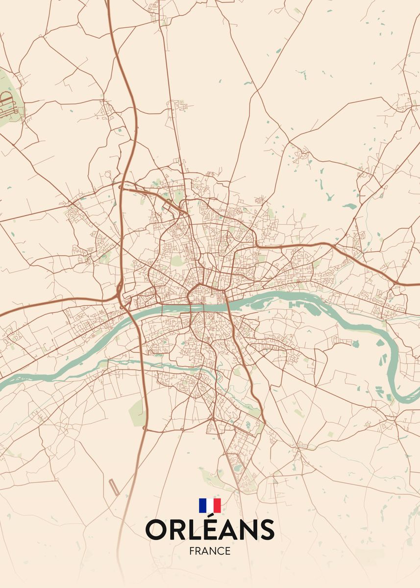 'Orleans FR' Poster, picture, metal print, paint by IMR Designs | Displate