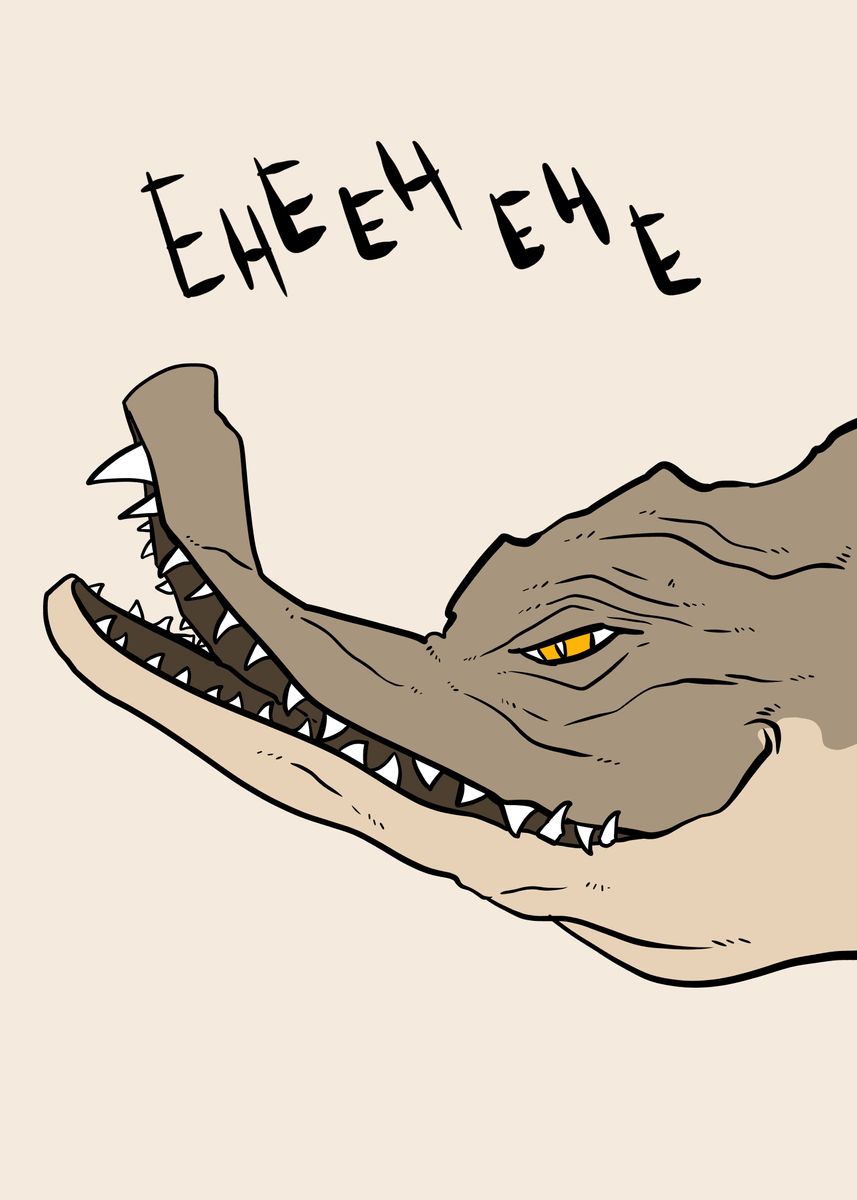 'cursed crocodile' Poster, picture, metal print, paint by hafis ...