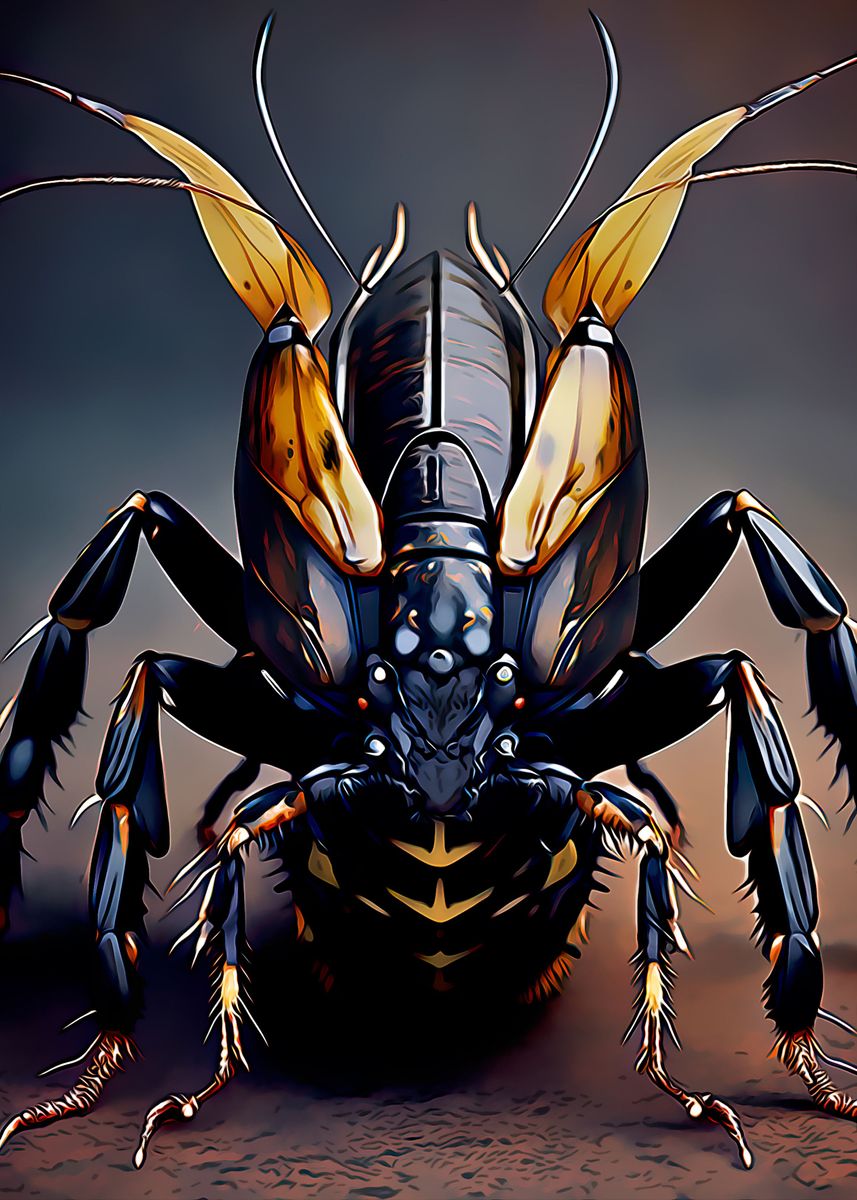 'Alien Cockroach' Poster, picture, metal print, paint by tricky dee ...