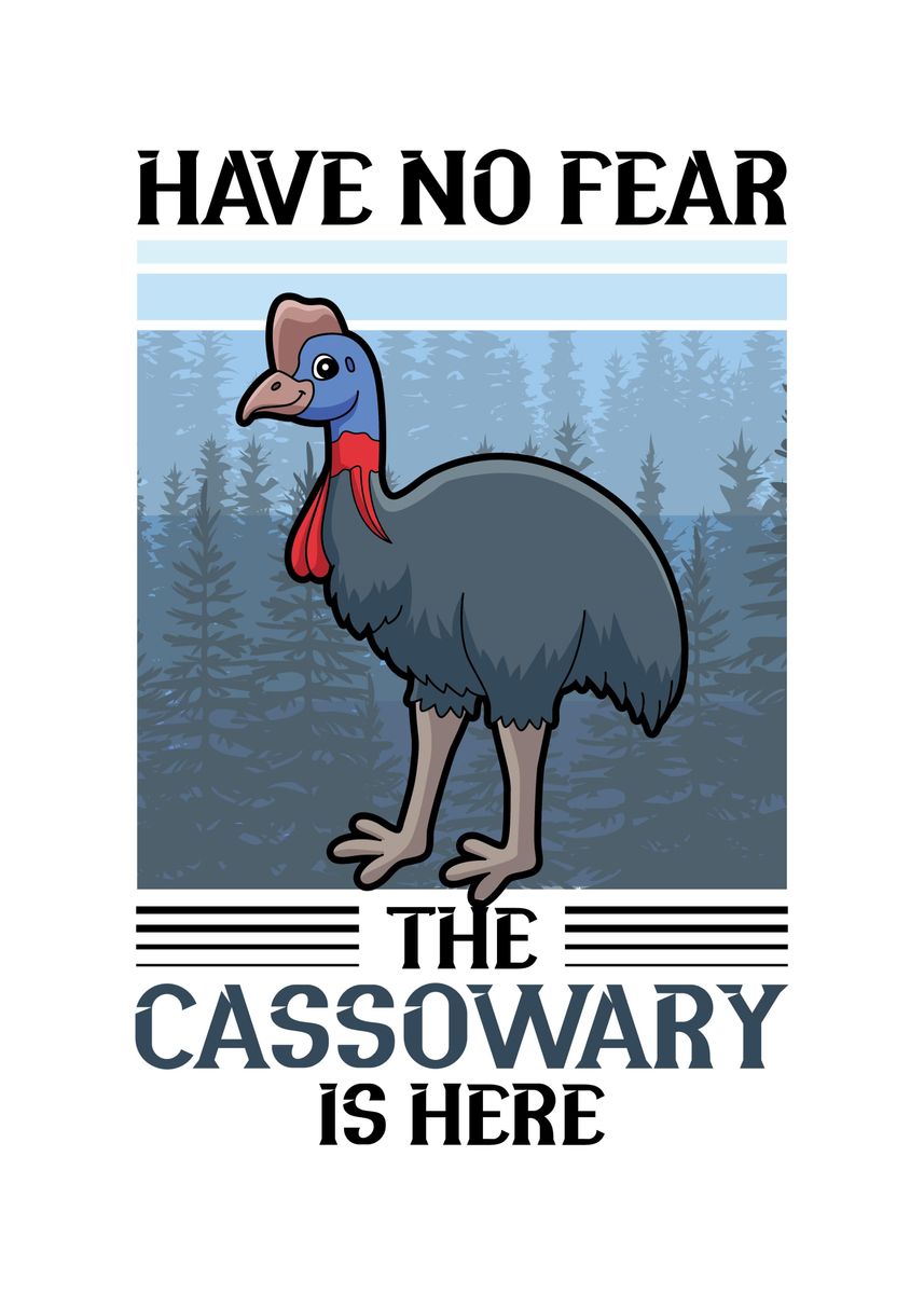 'Cassowary' Poster, picture, metal print, paint by Sebastian Wünsche ...