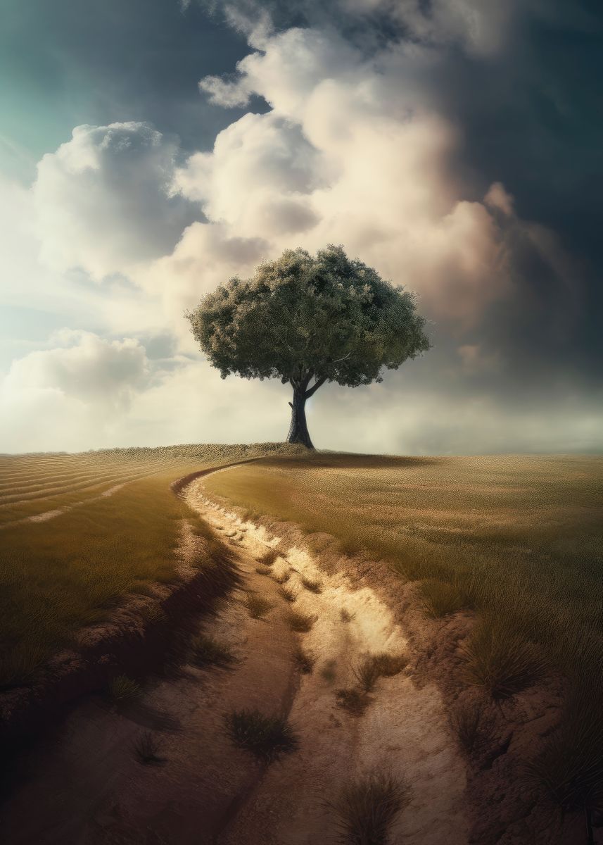 'The lonely tree 9' Poster by Steven Dijkshoorn | Displate