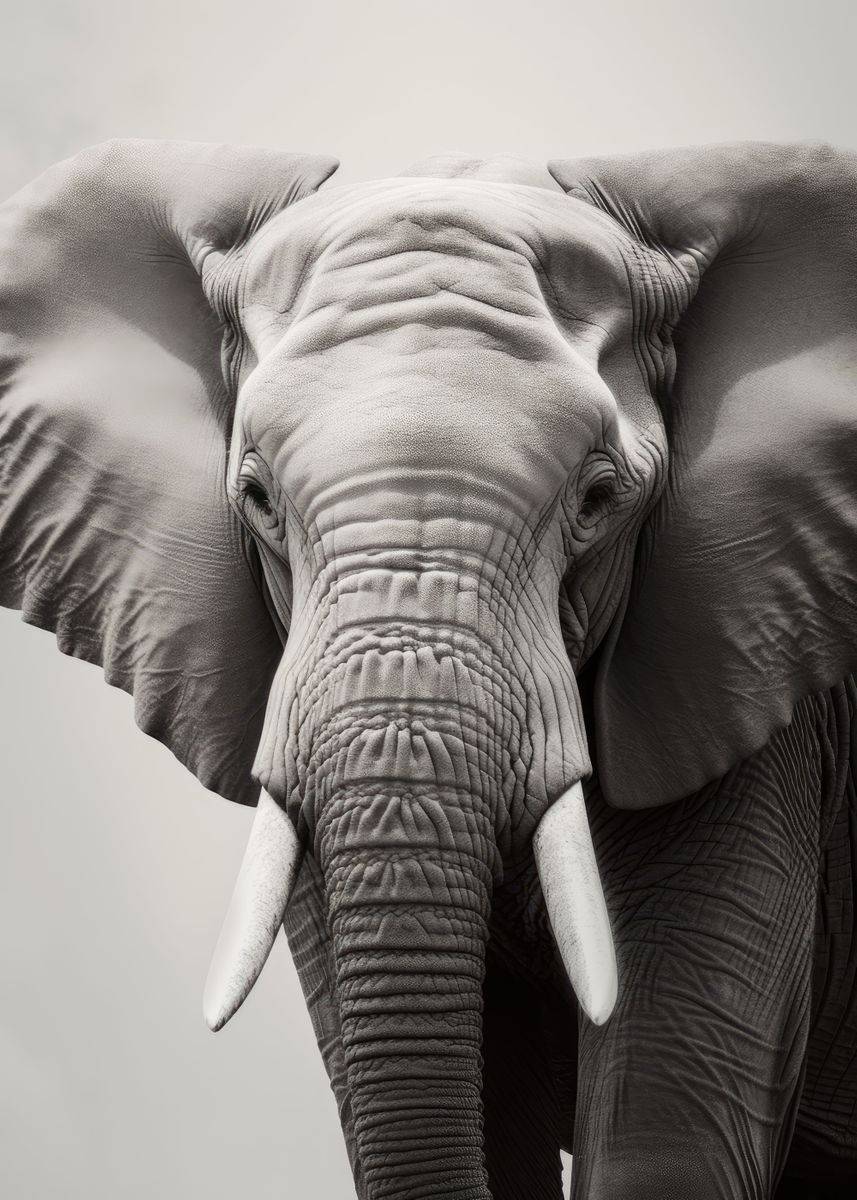 'Minimalist Modern Elephant' Poster by mcmtdesigns | Displate