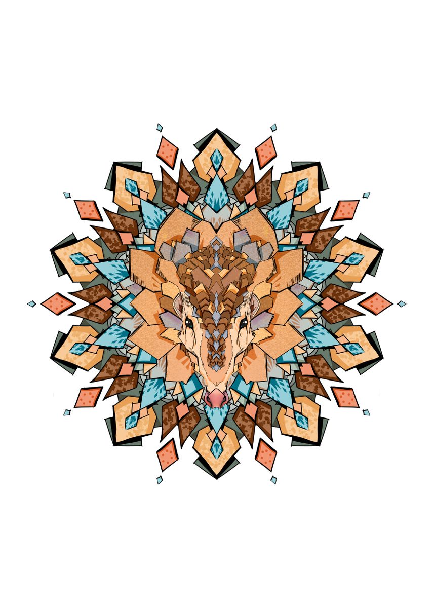 'Pang mandala' Poster, picture, metal print, paint by Phantom ...