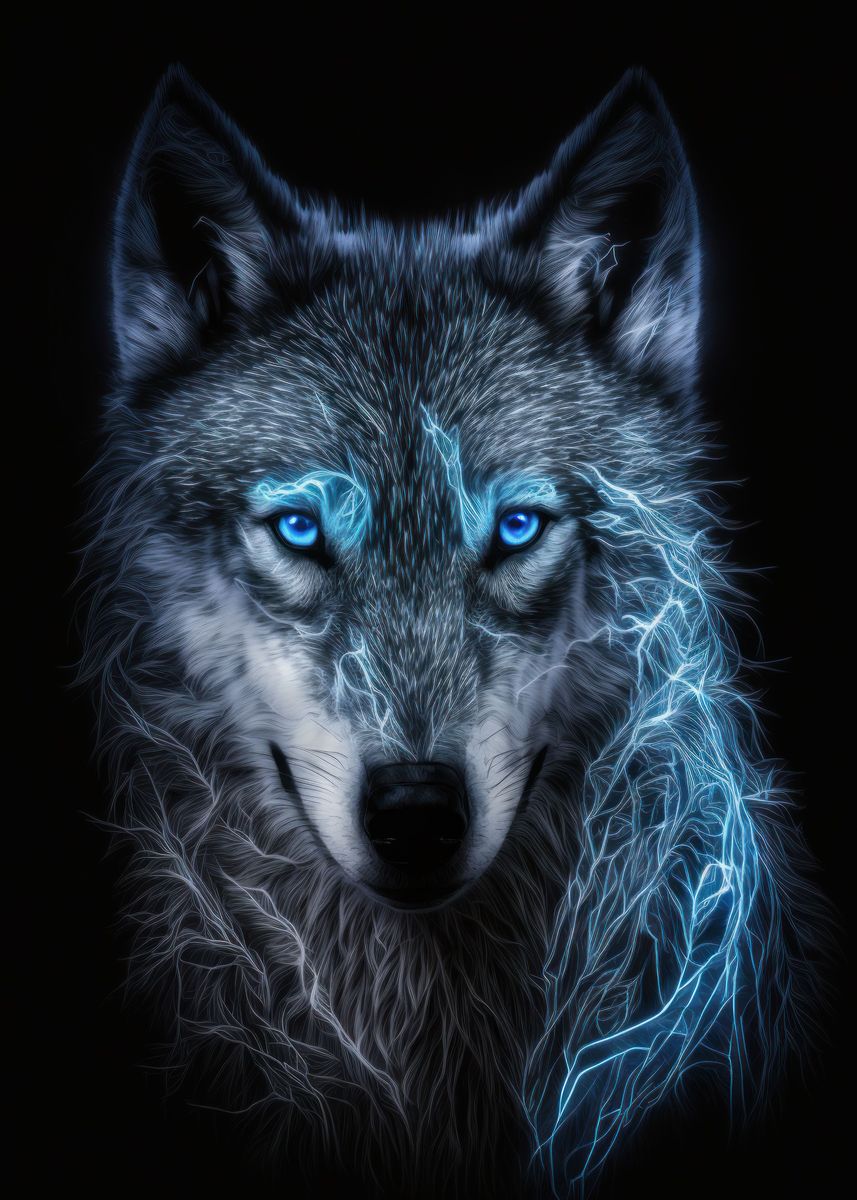 'Magic frost wolf' Poster, picture, metal print, paint by Volodymyr ...