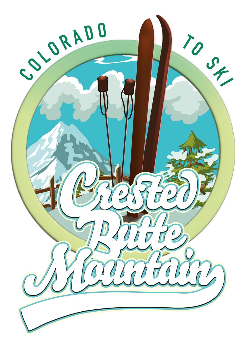 'Crested Butte ski logo' Poster, picture, metal print, paint by David ...