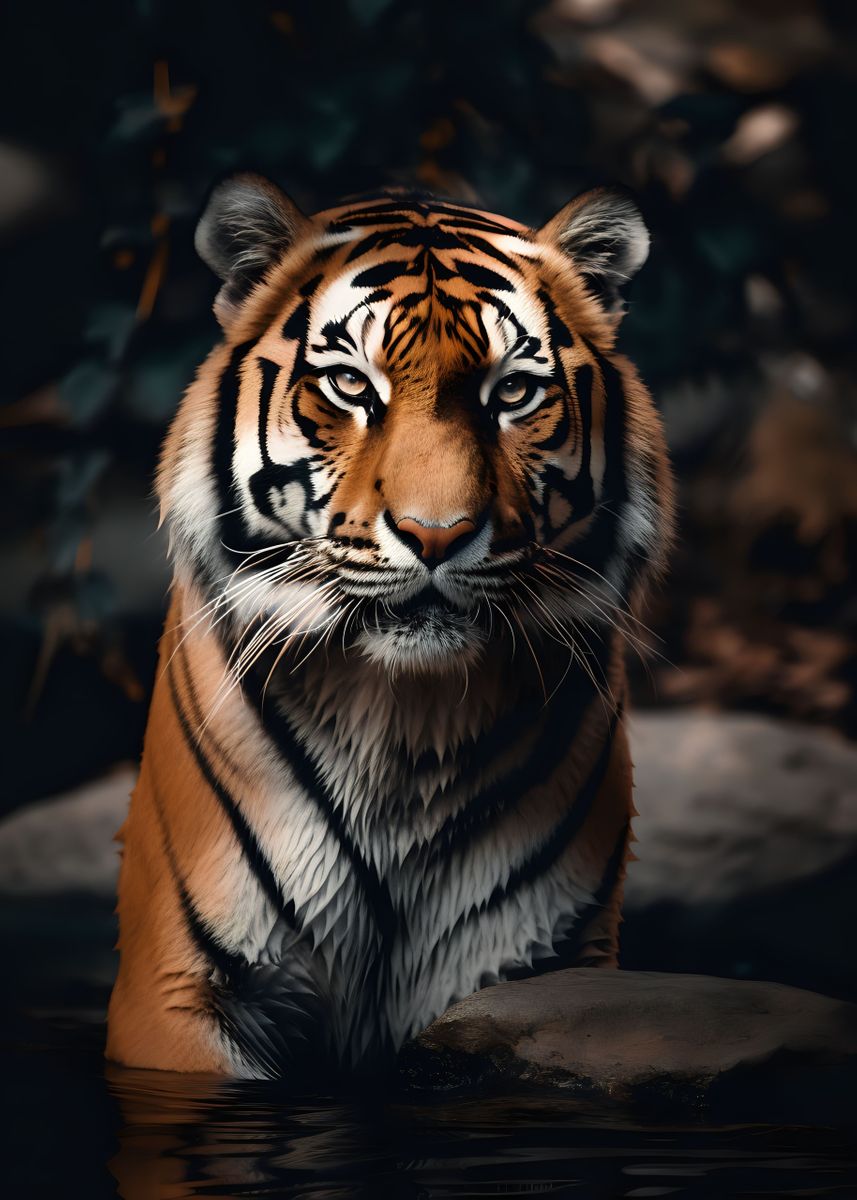 'Majestic Tiger Wilderness' Poster by Zooscape Wildlife | Displate