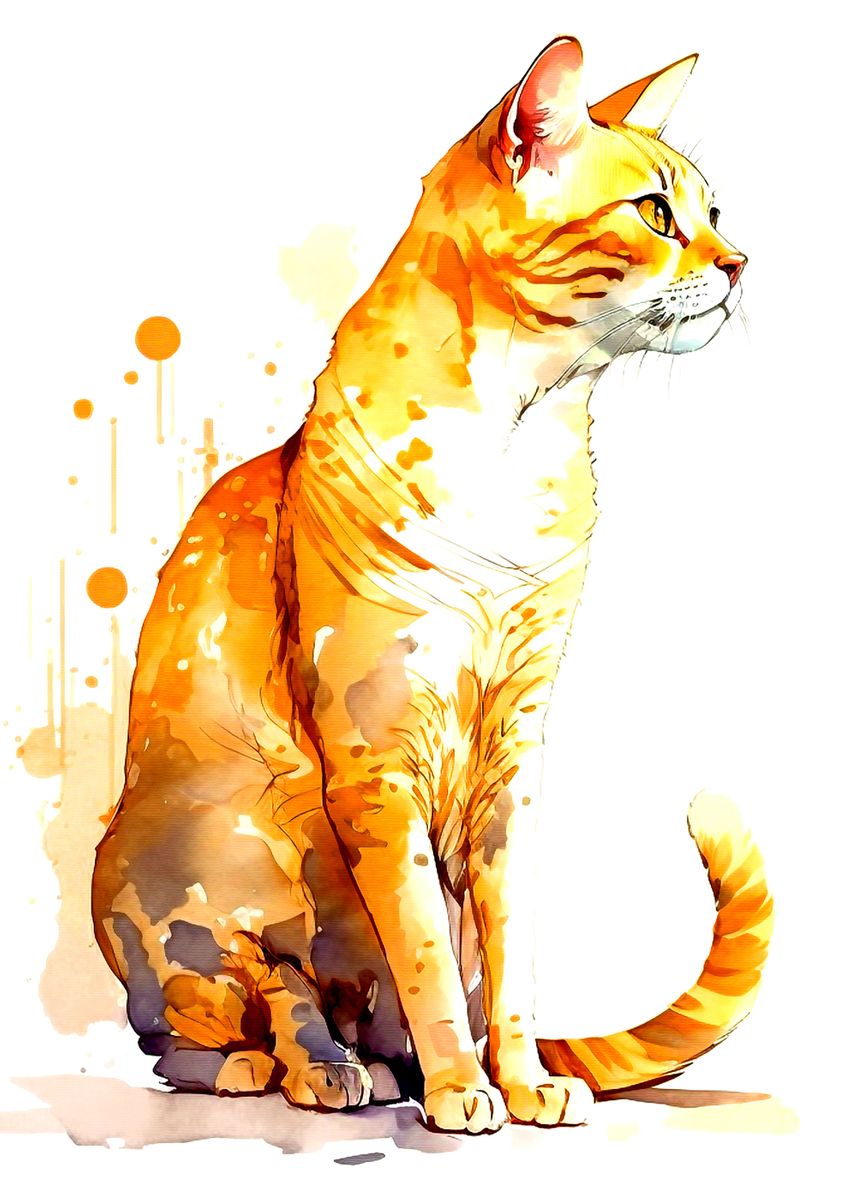 'Cat' Poster, picture, metal print, paint by set more | Displate
