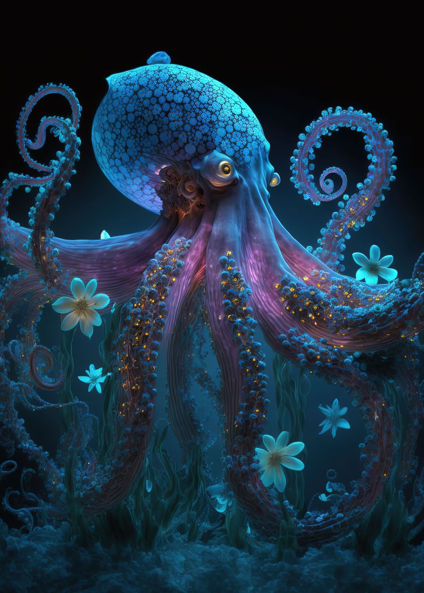 'octopus animal' Poster by deidrera cheal | Displate