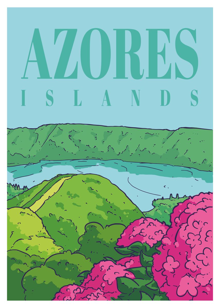 'Tropical Azores Islands' Poster, picture, metal print, paint by ...