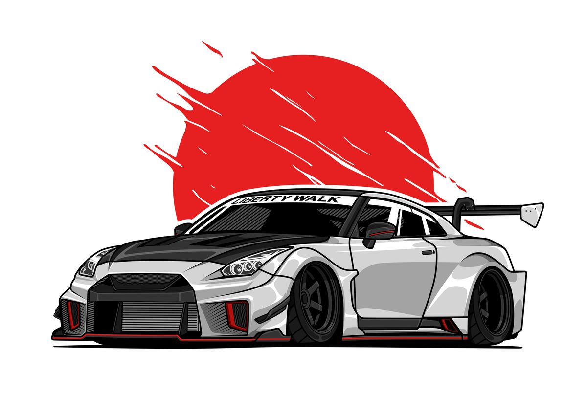 'Nissan GTR R35' Poster by Heru Kurniawan | Displate