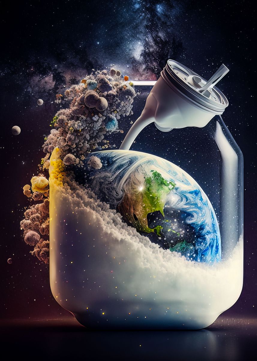 'Planet earth in plastic' Poster, picture, metal print, paint by Karen ...