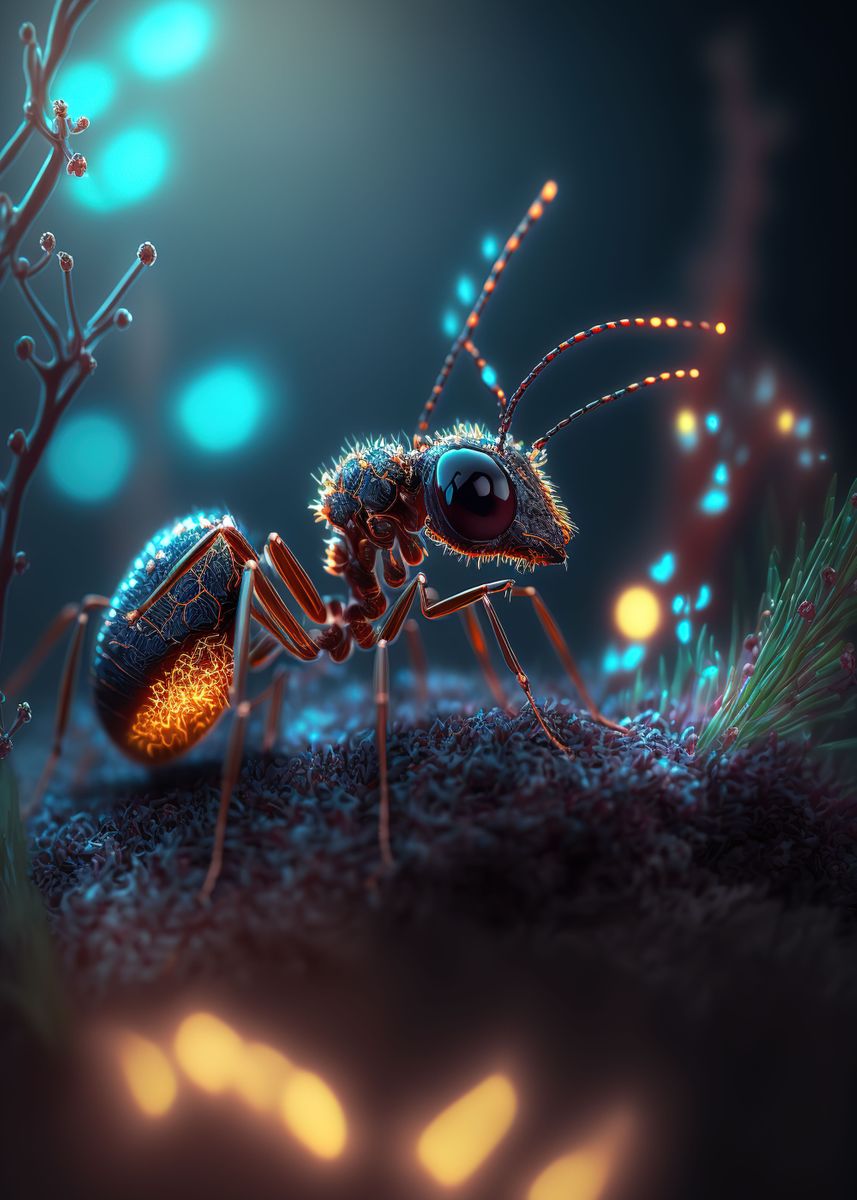 'ants life ' Poster, picture, metal print, paint by Silhouette Anime ...