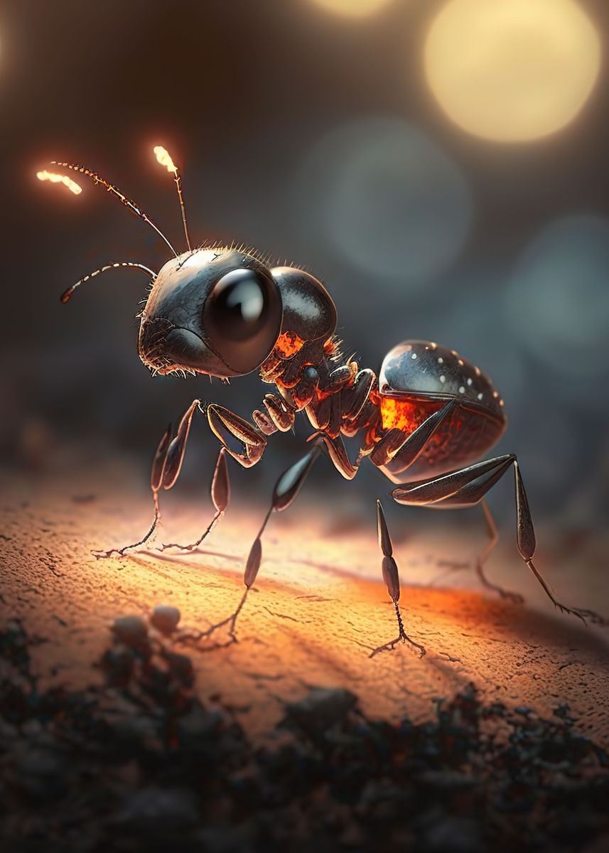 'anime ants ' Poster, picture, metal print, paint by MAD SPACE | Displate