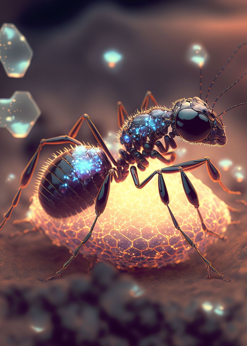 'ants life ' Poster, picture, metal print, paint by Silhouette Anime ...