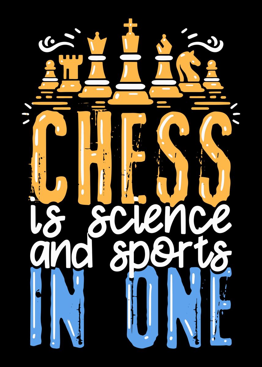 'Chess Playerm Funny Chess ' Poster, picture, metal print, paint by ...