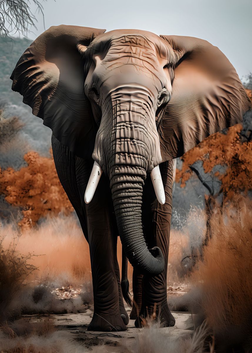 'Elephants Enchanted Walk' Poster, picture, metal print, paint by ...