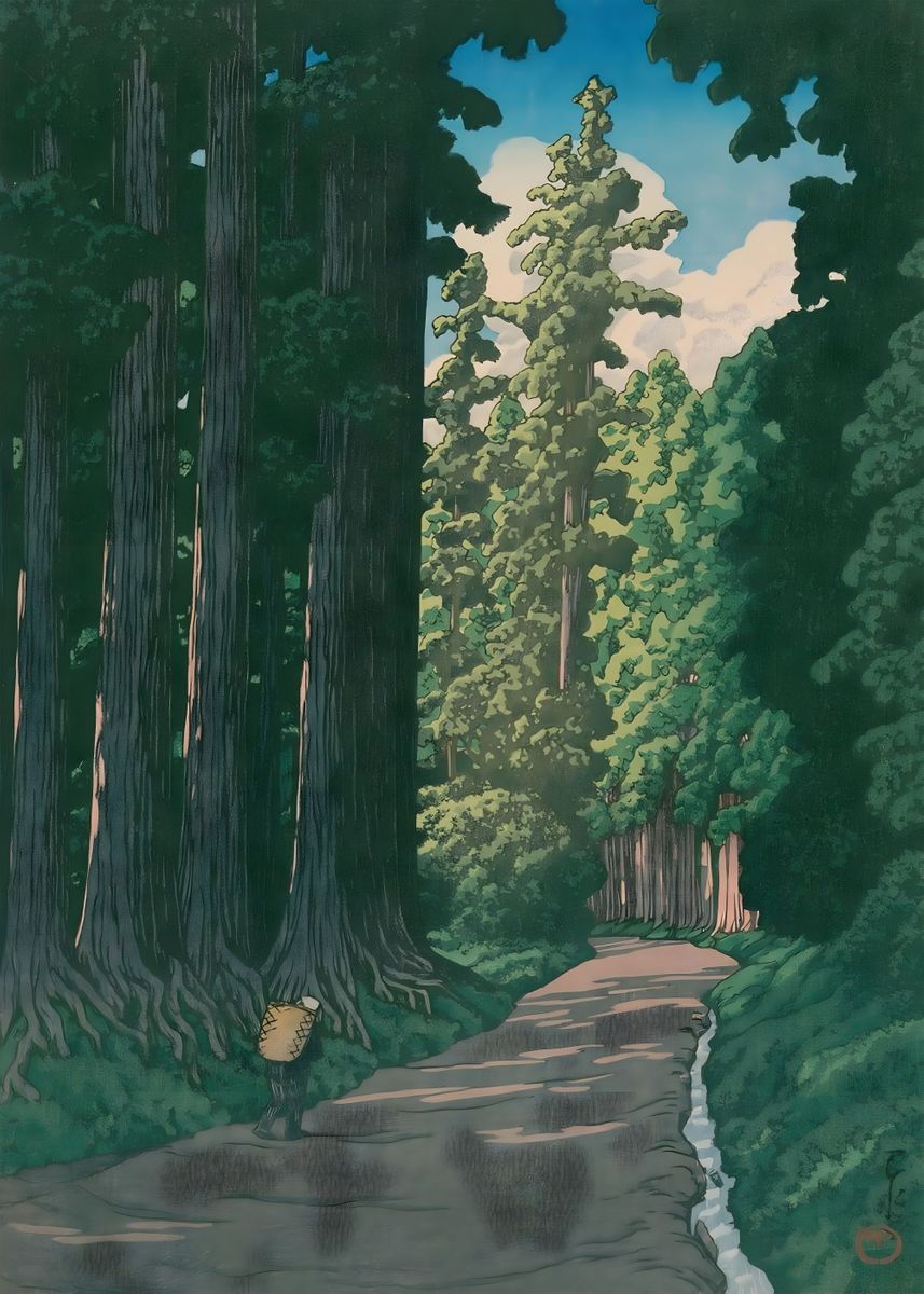 'Road to Nikko' Poster, picture, metal print, paint by kagezami | Displate