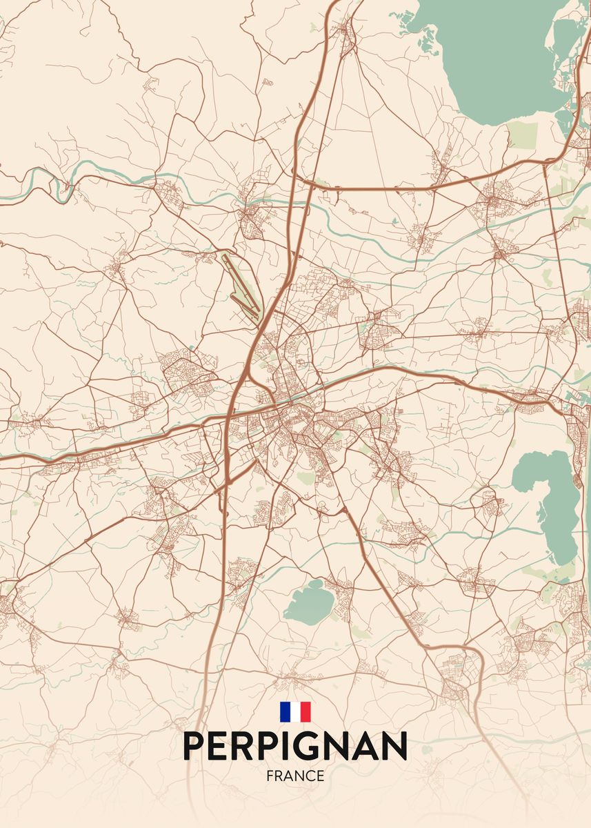 'Perpignan FR' Poster, picture, metal print, paint by IMR Designs ...