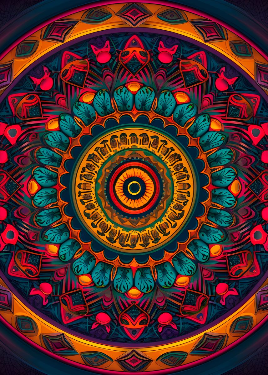 'Sunburst Symphony' Poster, picture, metal print, paint by Balmont ...