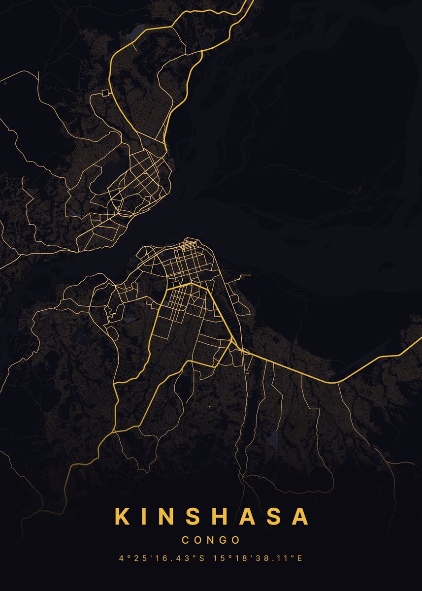 'Kinshasa Congo' Poster, picture, metal print, paint by Kemi | Displate