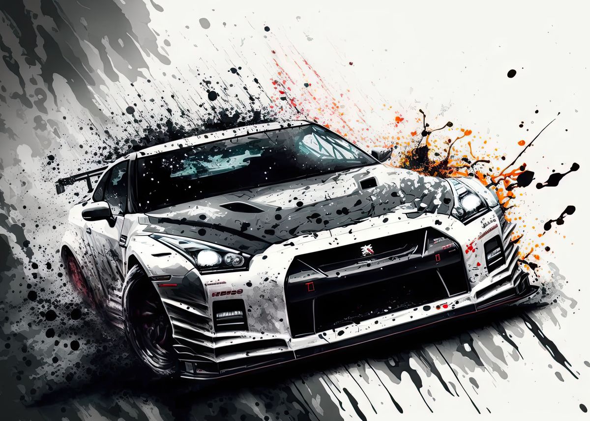 'Nissan Gtr' Poster by Jerhus | Displate