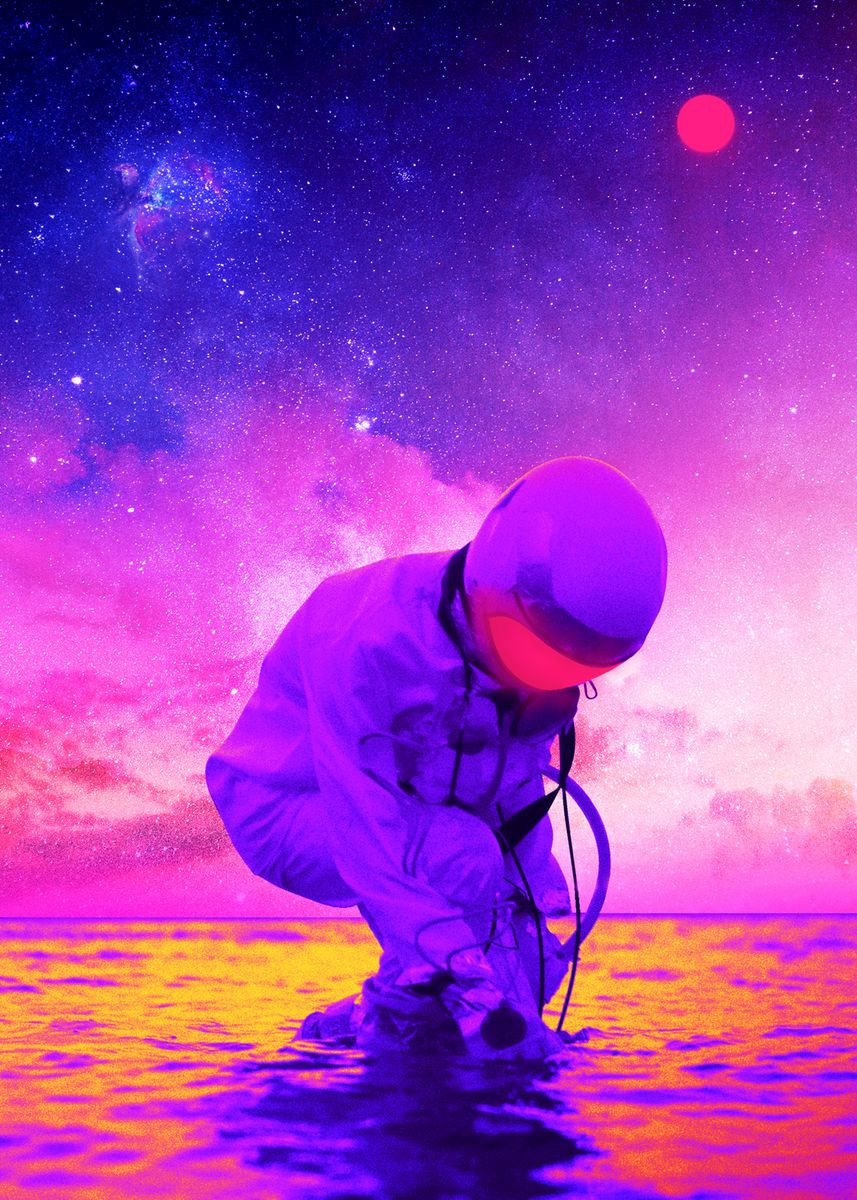 'Space Midnight Dream' Poster, picture, metal print, paint by Mild ...