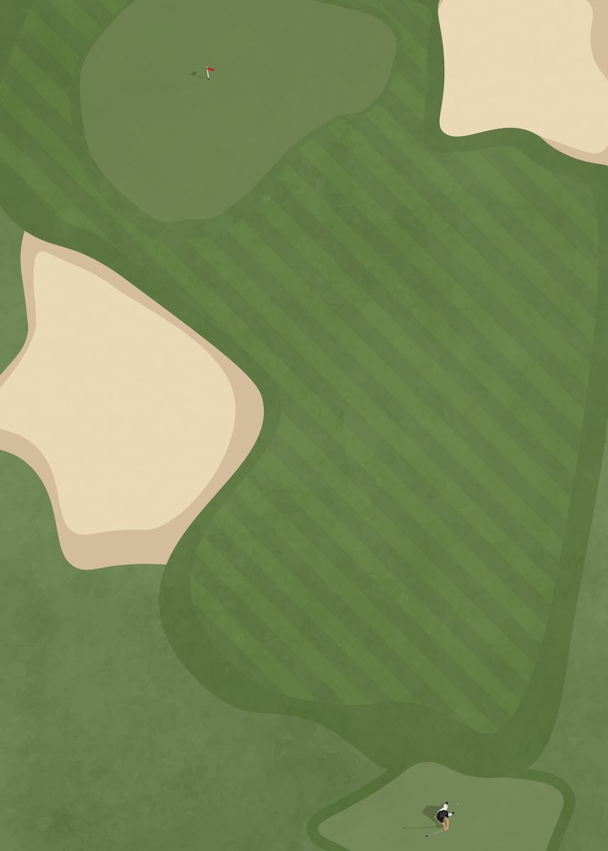'Golf Course Hole in One' Poster by Alo | Displate