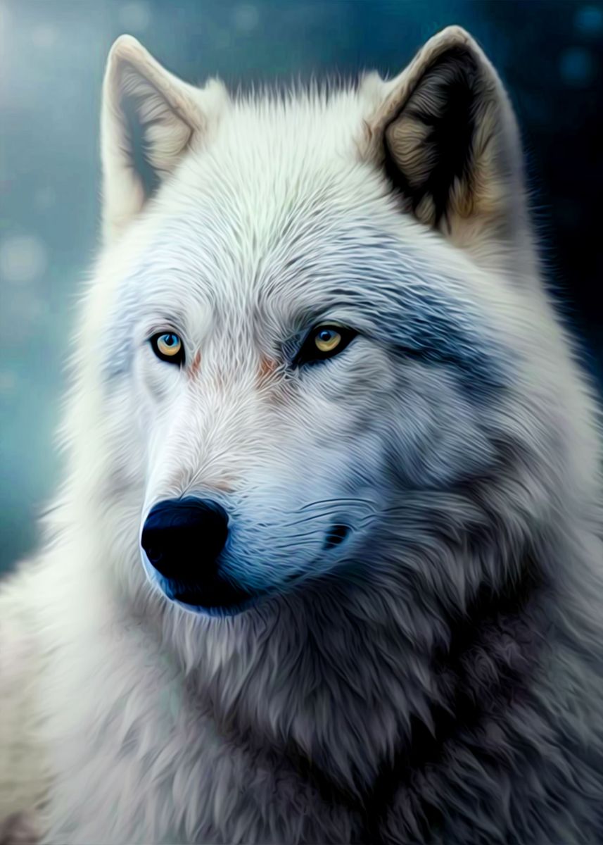 'Wolf' Poster, picture, metal print, paint by minh doan | Displate