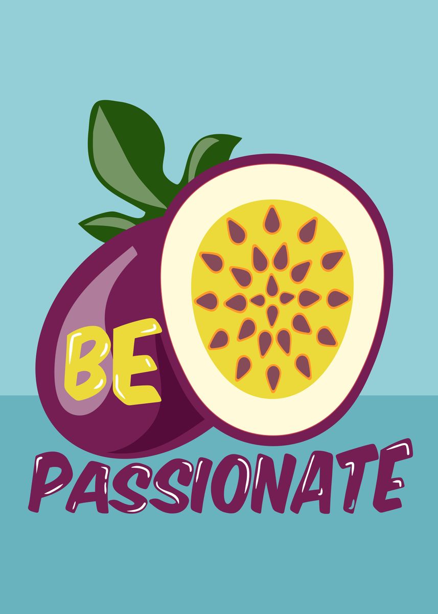 'Passionfruit' Poster, picture, metal print, paint by mailbox disco | Displate