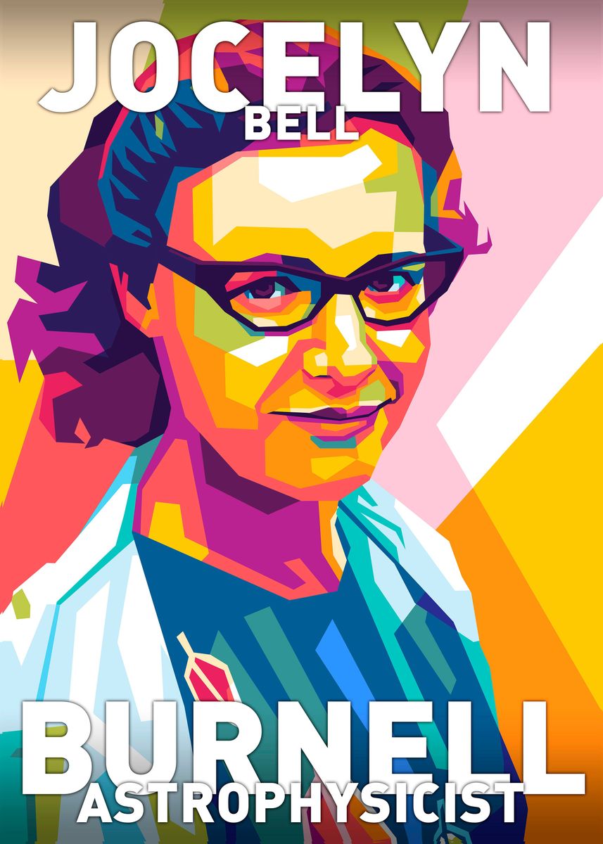 'Jocelyn Bell Burnell' Poster, picture, metal print, paint by Shecience ...